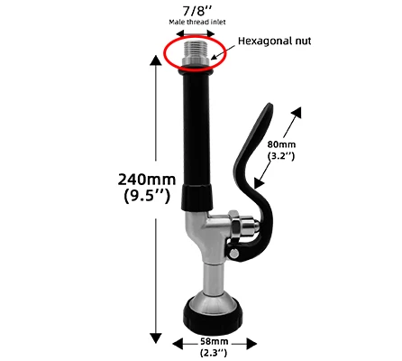 Pre Rinse Sprayer Sink Sprayer Replacement Spray Valve for Commercial ...
