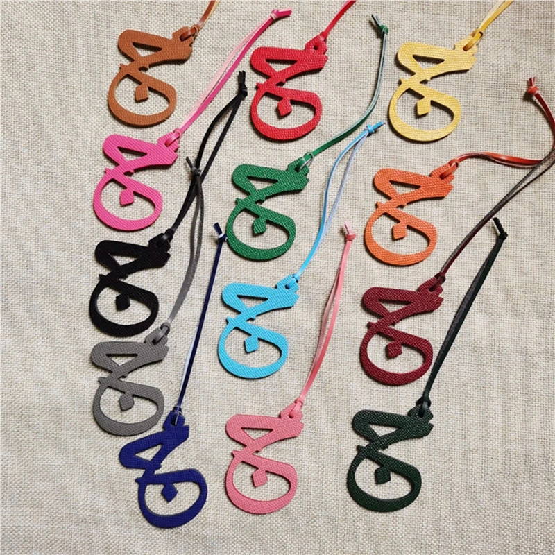 Luxury Leather Character Alphabet Arabic Letter Keychain Backpack ...