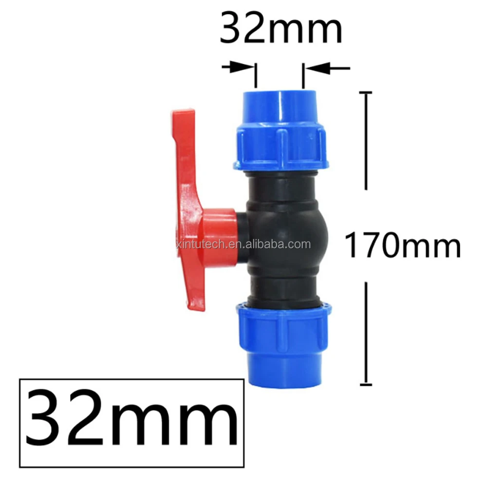 20mm MDPE Irrigation Pipe Fittings Valve, Plastic Shut-Off Stop Valve ...