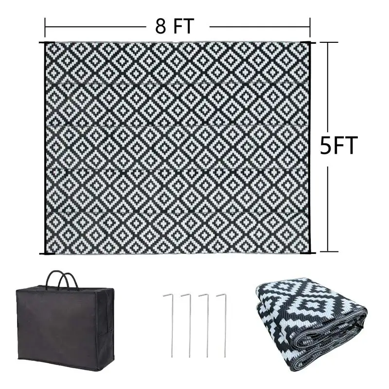 Woven Polypropylene Recycled Plastic Beach Mat Outdoor Picnic Mat