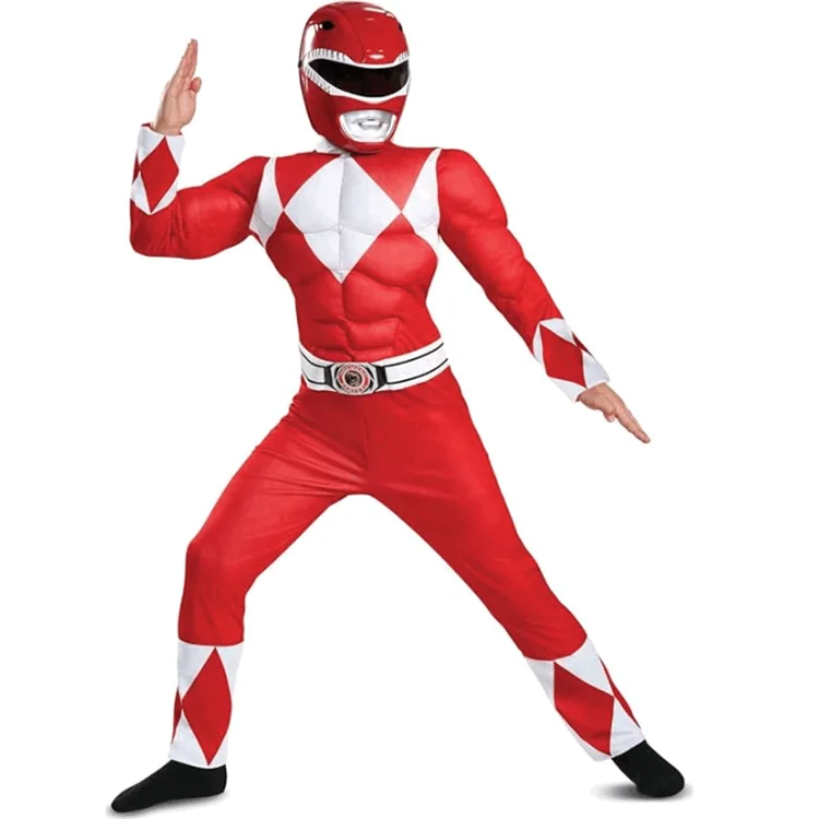 Kids Power Rangers Dress Up Costume Halloween Birthday Cosplay Costume ...