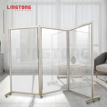 Fashion Aluminum Transparent Folding Partition Space Divider Easy ...