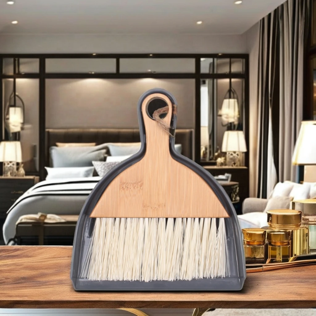 Mini Broom and Dustpan Set for Cleaning Kitchen Bathroom Office Bedroom ...