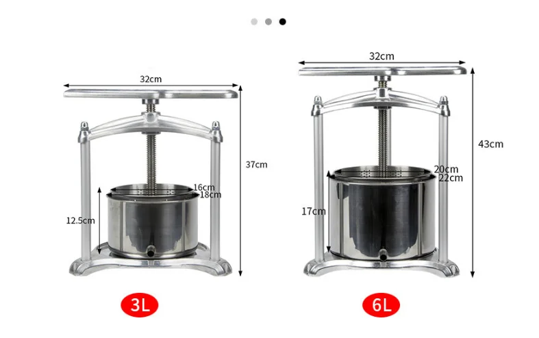 Manual Stainless Steel Fruit & Vegetable Press for Wine & Juice Production