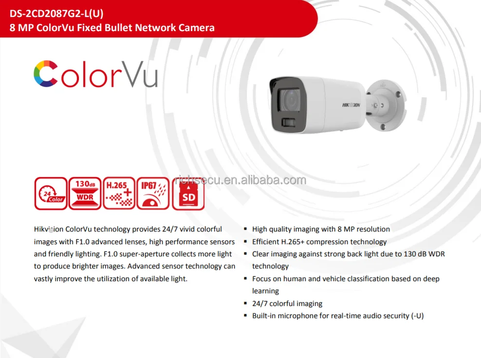 AK-2CD3586G2-IS Original HIK 8MP Acusense Fixed Mini Dome Network ...