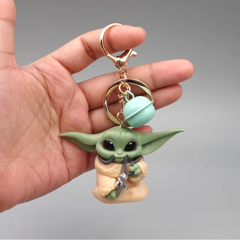 Baby Yoda Keychain Yoda Model Keychain Kawaii Cartoon Pendant Keyring ...