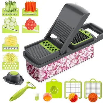 Manual Hand Fruits And Vegetable Cutter All In One 14 In 1 Vegetable ...