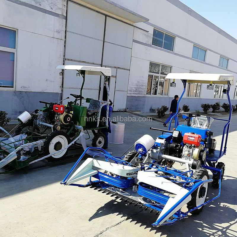 Farming Diesel Walking Tractor Mini 2 Wheels Wheat Lavender Soybean ...