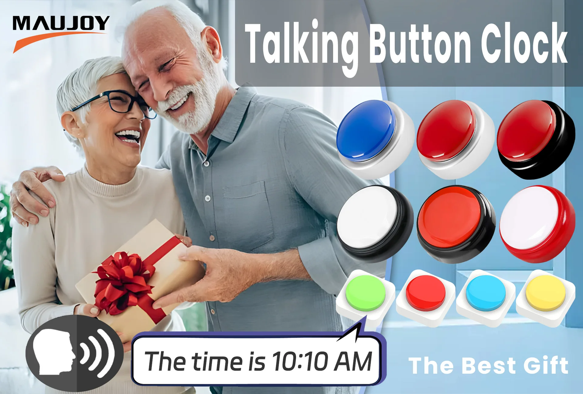 Telling Time and Date for Elderly Impaired Sight or Blind Clear and ...