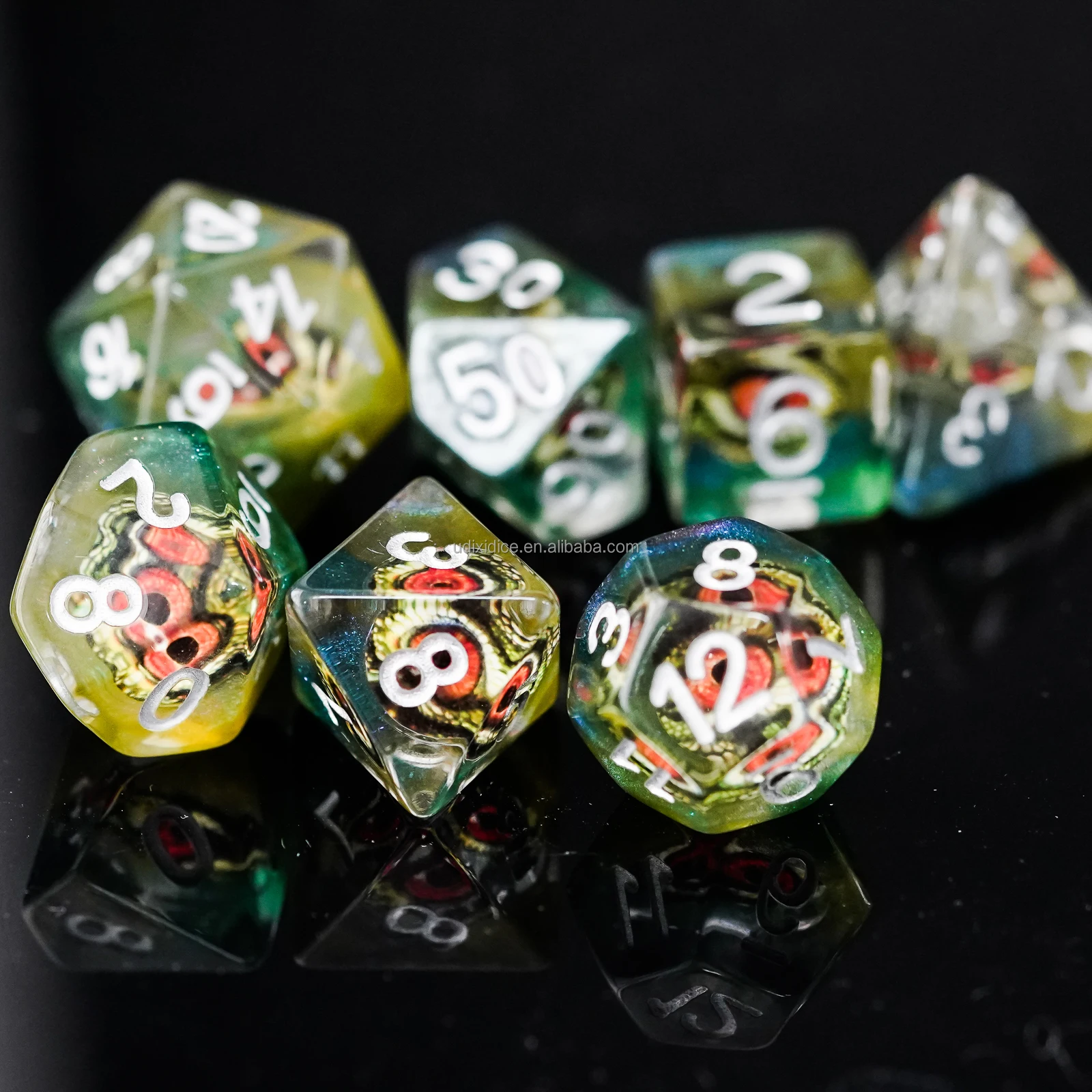Udixi Plastic Rpg Polyhedral Dungeons And Dragons D&d Resin Custom Logo ...