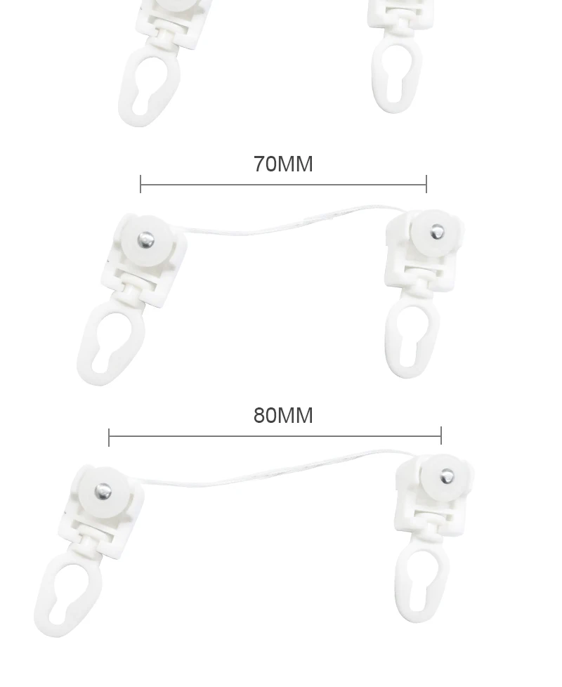 Curtain Accessories Ripple Fold Curtain Track Runner 60mm 80mm Distance ...