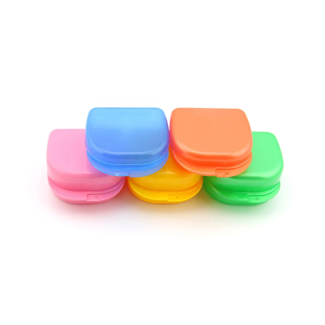 Colorful Plastic Dental Denture Box Orthodontic Teeth Retainer Case ...