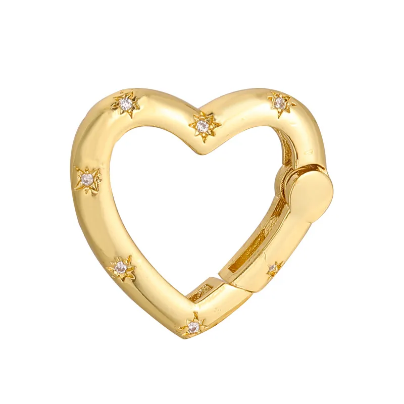 U Shape Jewelry Clasp Keychain Accessories Gold-plated Star Inlaid ...