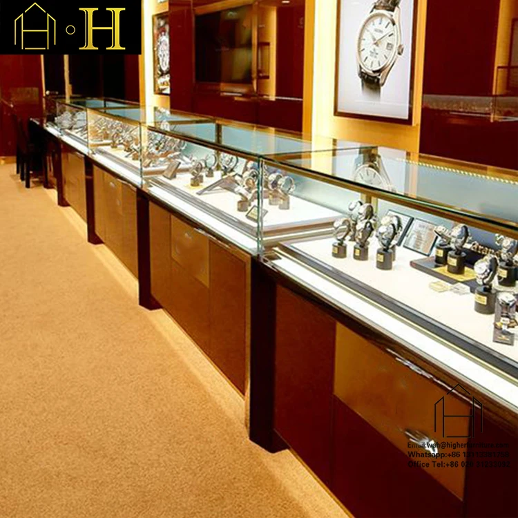 Customized Watch Showcase Shop Interior Design Watch Display Cabinet ...