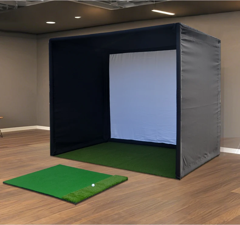Easy Setup Golf Simulator Tent for Home 10x8ft Indoor Golf Simulator ...