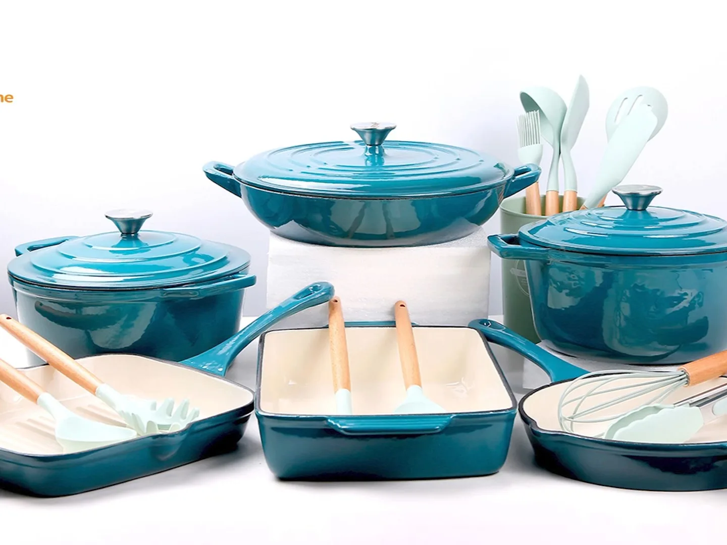 Custom Pre-seasoned Non Stick Cast Iron Enamel Cooking Pots Casserole ...