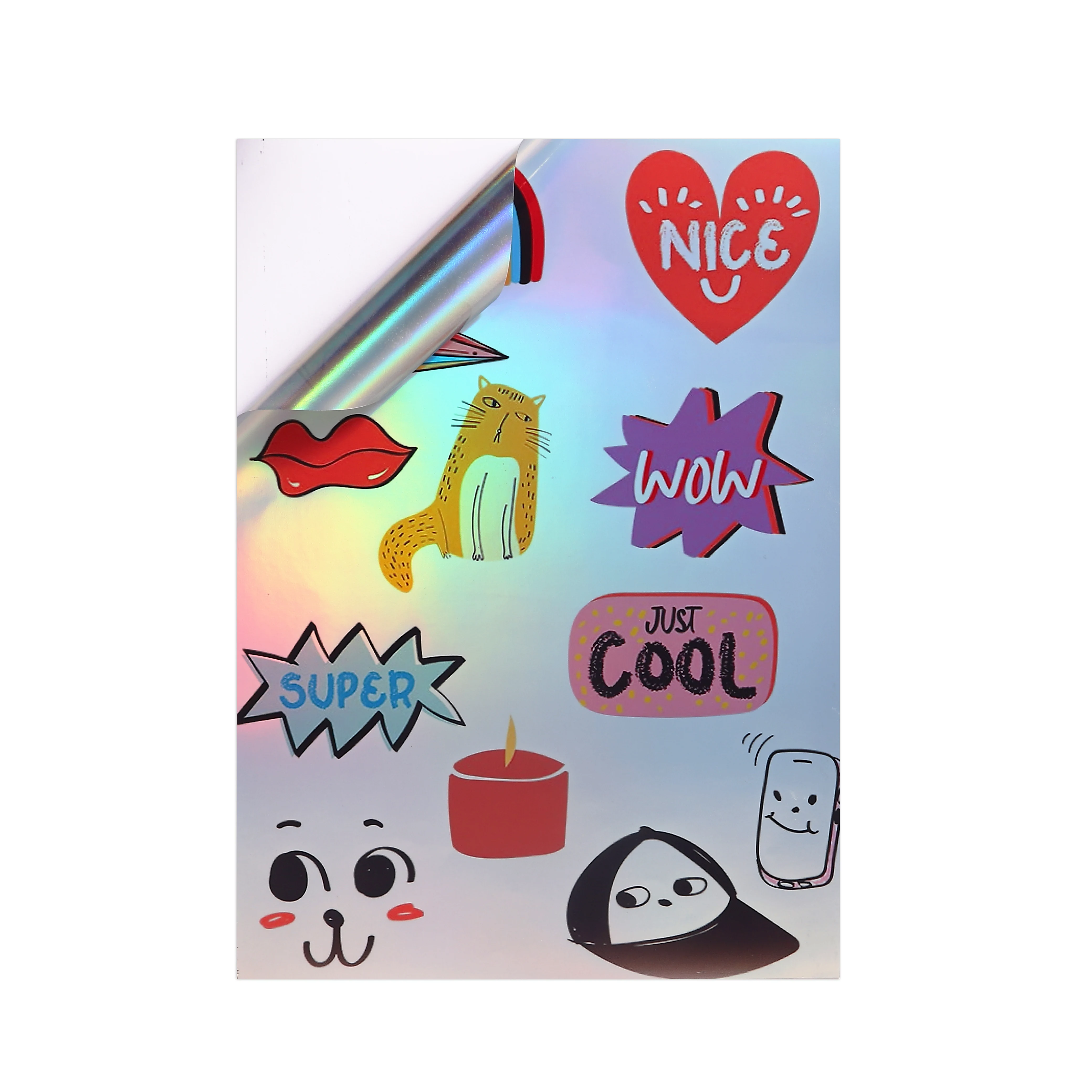 20 Sheets Vinyl Printable Sticker Paper A4 Size Holographic Rainbow ...