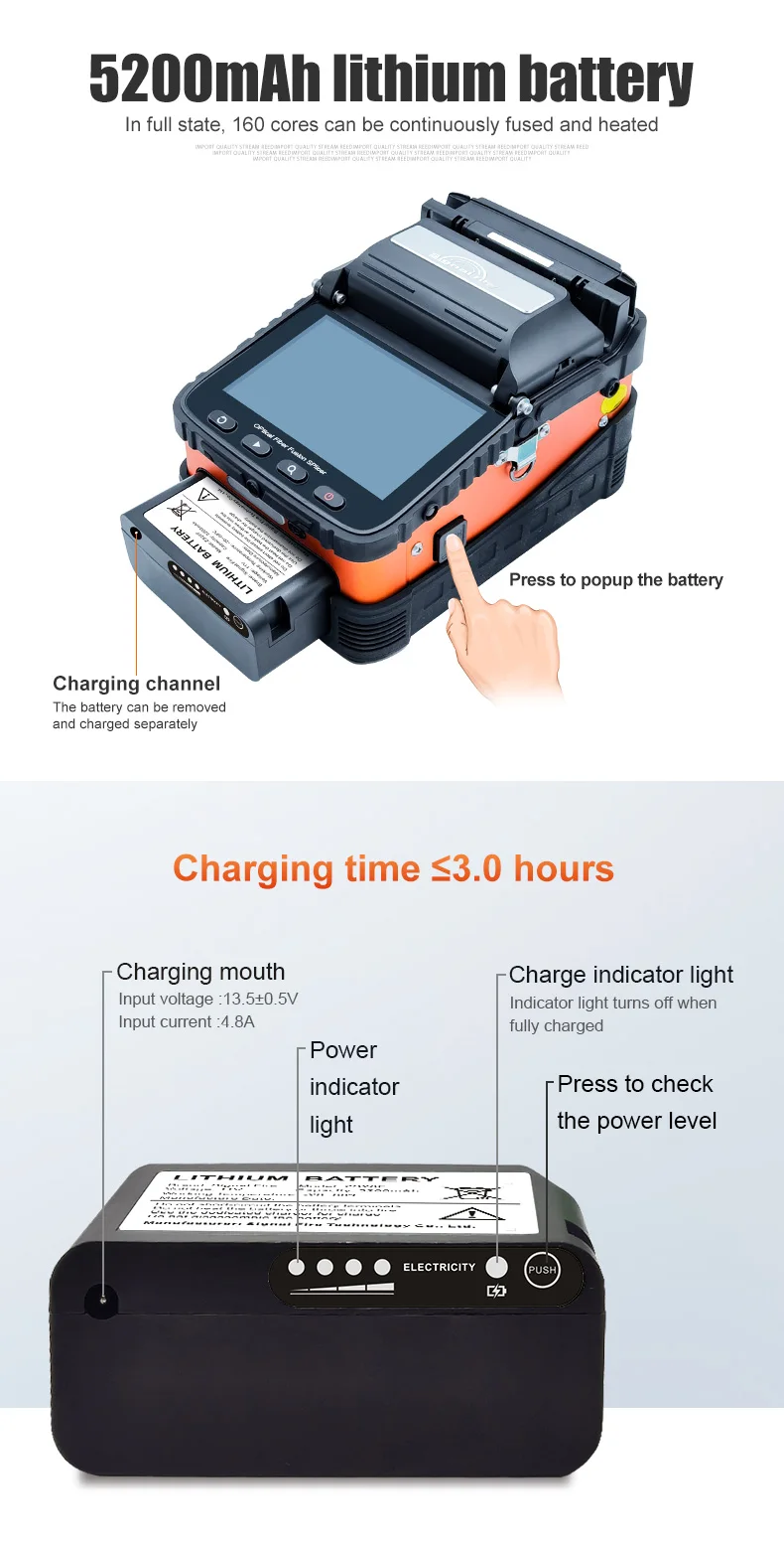 Signal Fire AI-5 Fiber Fusion Splicer Optical Fiber Splicing Machine ...