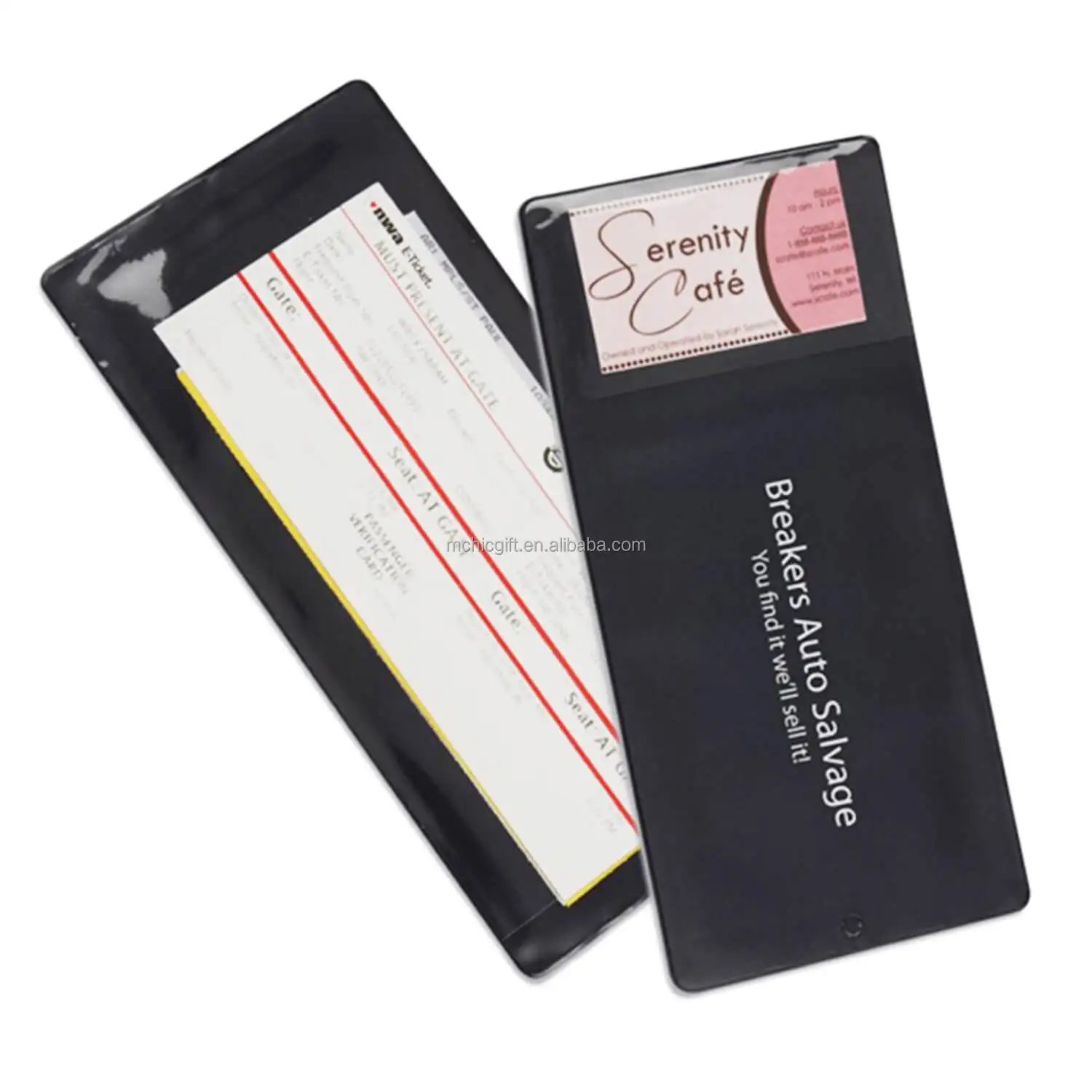 Customized Plastic Lottery Ticket Holder - Vinyl Pouch