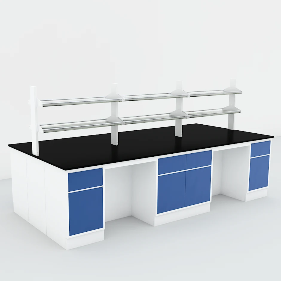 Medical Chemical Island Lab Bench with Storage Cabinet