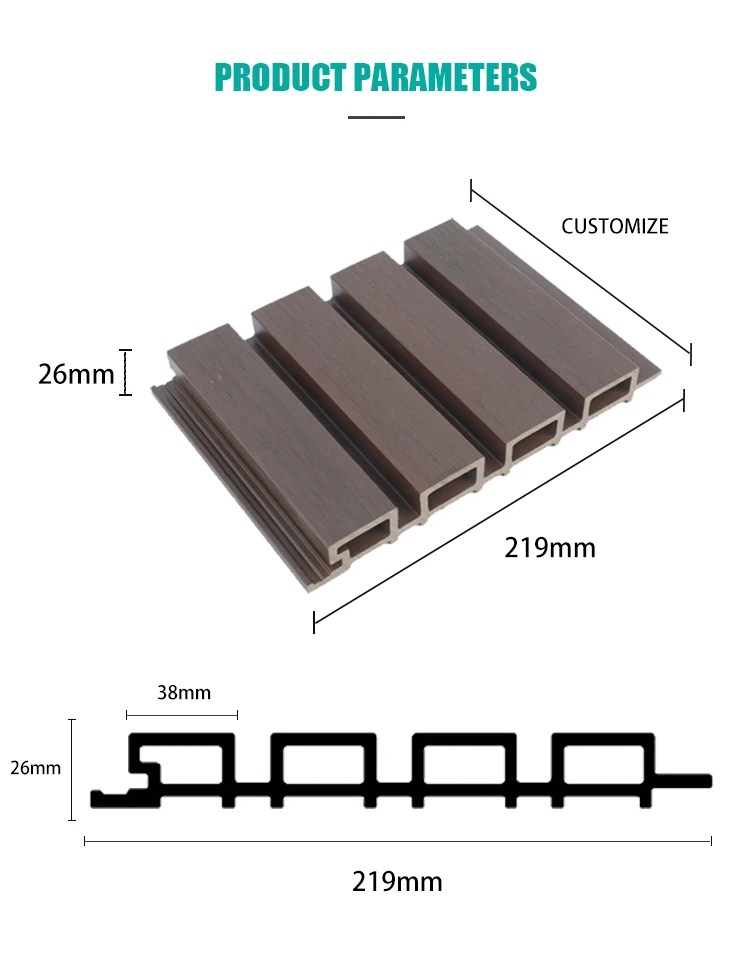Premium Quality Exterior Fluted Wall Panel WPC Cladding