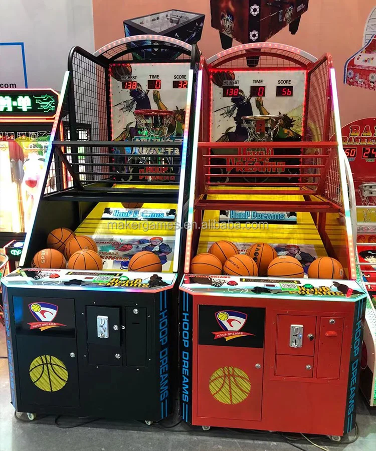 MAKER Game Machine Arcade Shooting Hoops Basketball Machines Basketball ...