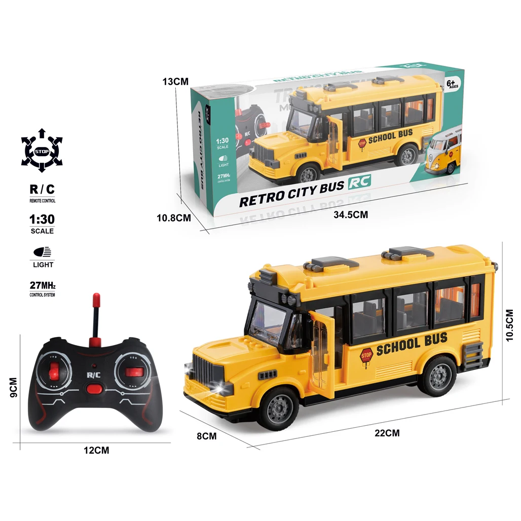 School Bus Toy With Realistic Sounds Lights Rc Bus Remote Control Bus ...