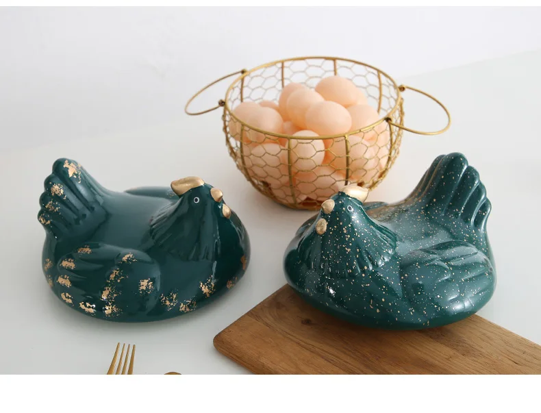 Ins Nordic Light Luxury Ceramic Egg Storage Basket Kitchen Fruit Basket ...