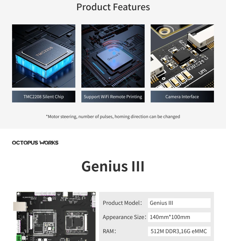Genius I Oem Motherboard 3d Printer With Tmc2208 - Buy 3d Printer ...