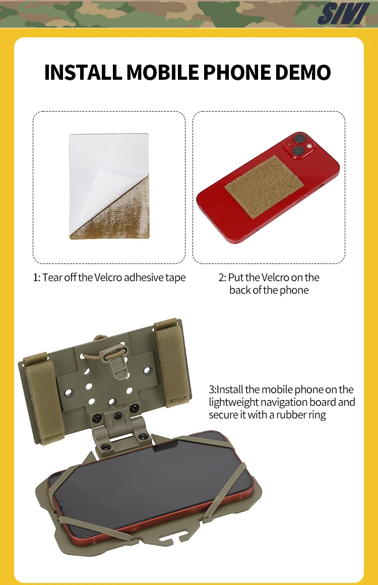 SIVI Hunting MOLLE Folding Navigation Board Mount - Smart Tactical Vest ...