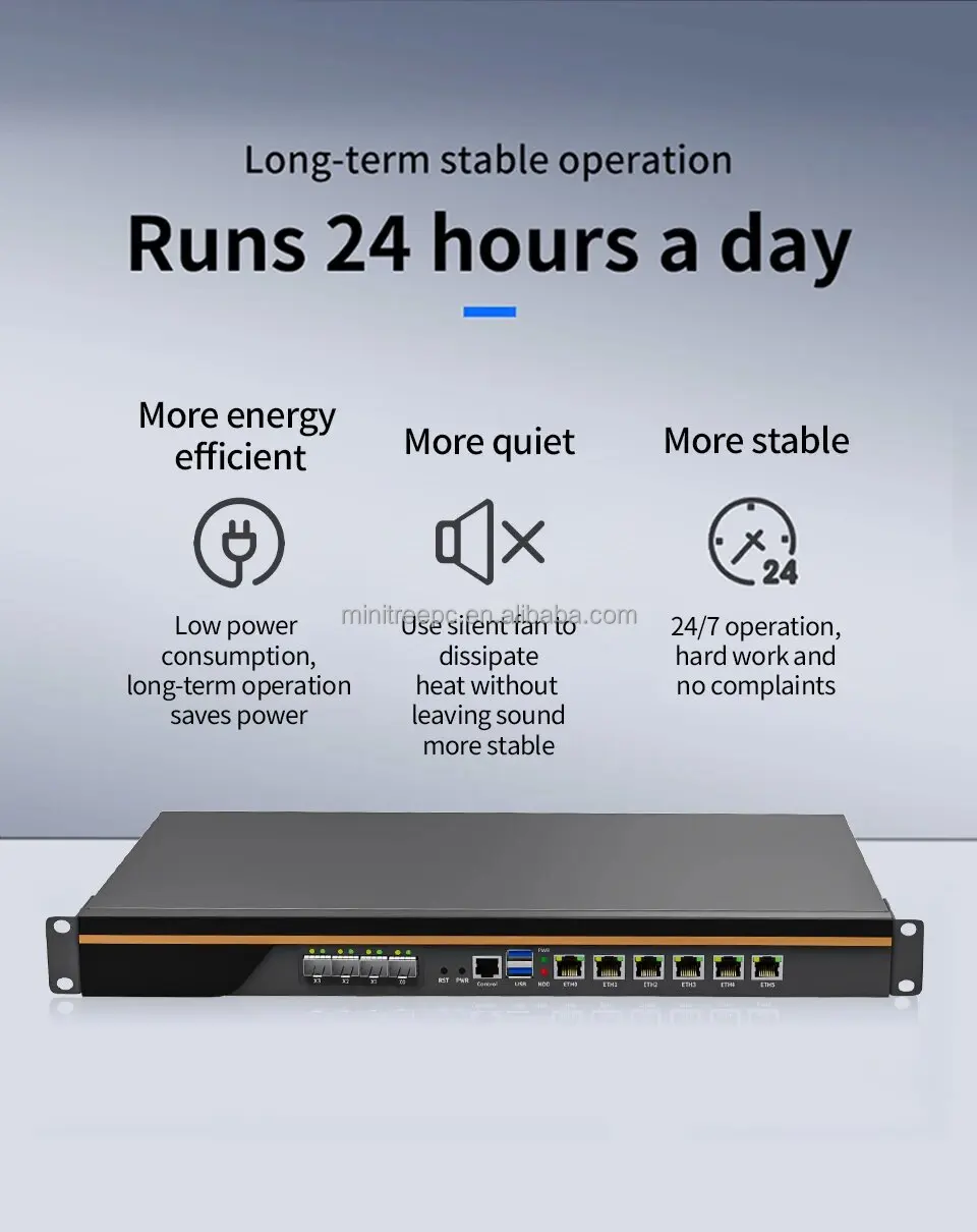 1U 19 Inch Rack Mount Enclosure Server Case I5 12450H 13th I7 13620H ...