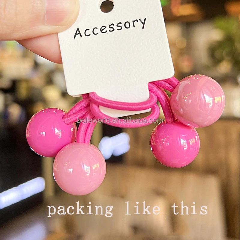 BELLEWORLD Knocker Ball Hair Ties 2pcs/set Candy Color Ponytail Holder ...