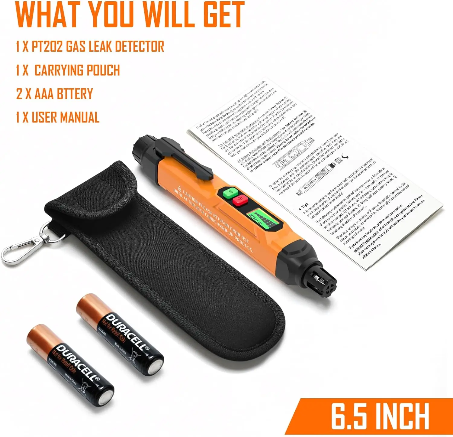 Combustible Gas Meter Koabbit 2-Pack Natural Gas Detector - Handheld ...
