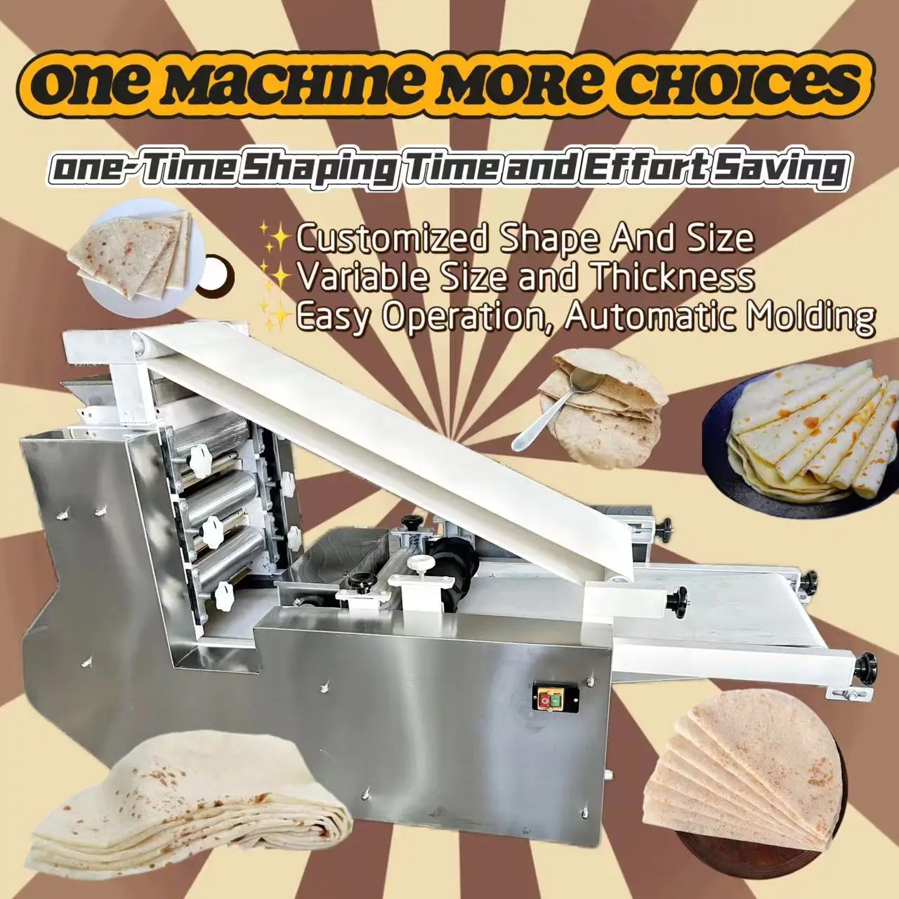 Fully Automatic Roti and Puri Making Machine for Restaurants Includes ...