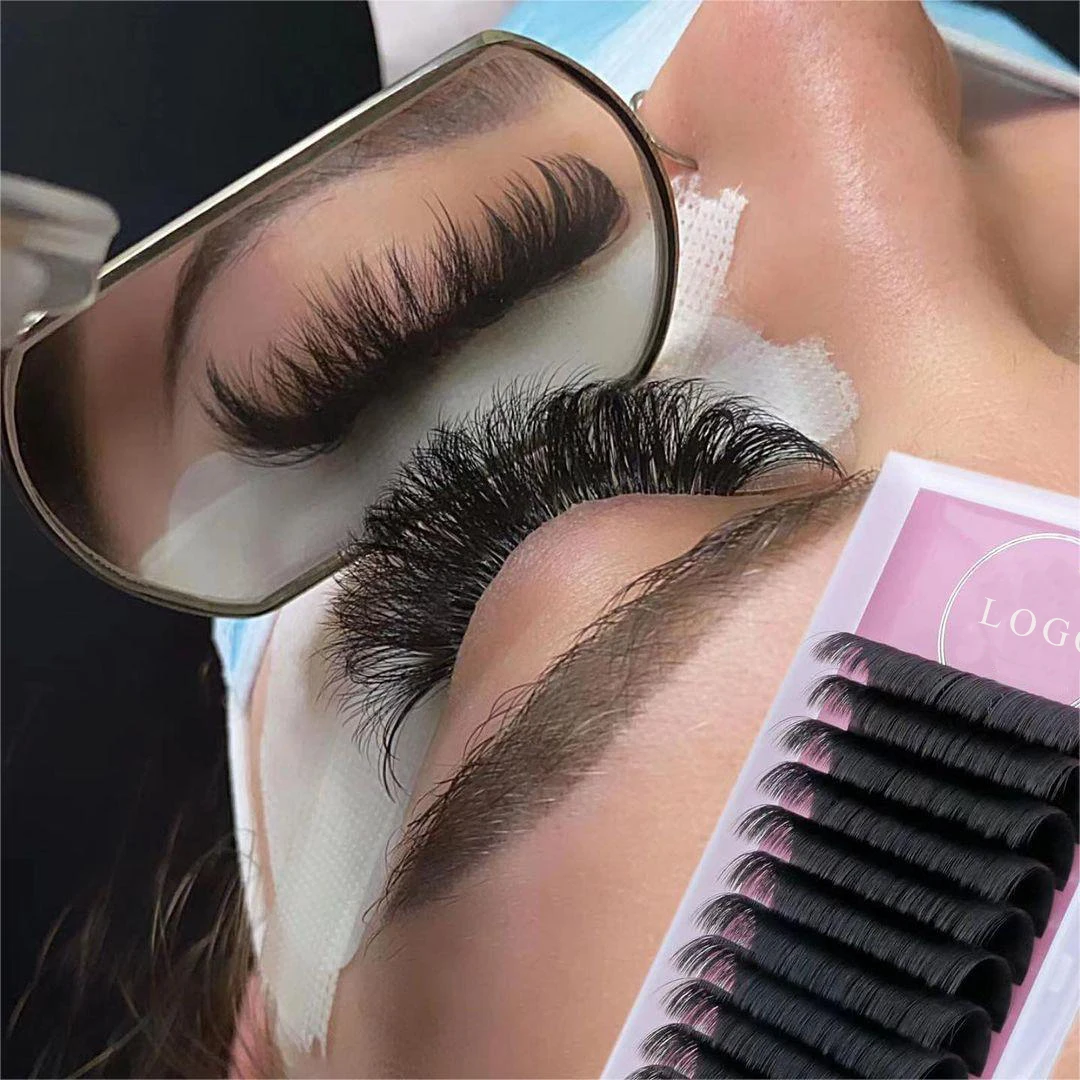 Top Korean Pbt Fibers Synthetic Eyelashes 8-17mm Easy Fanning Volume ...