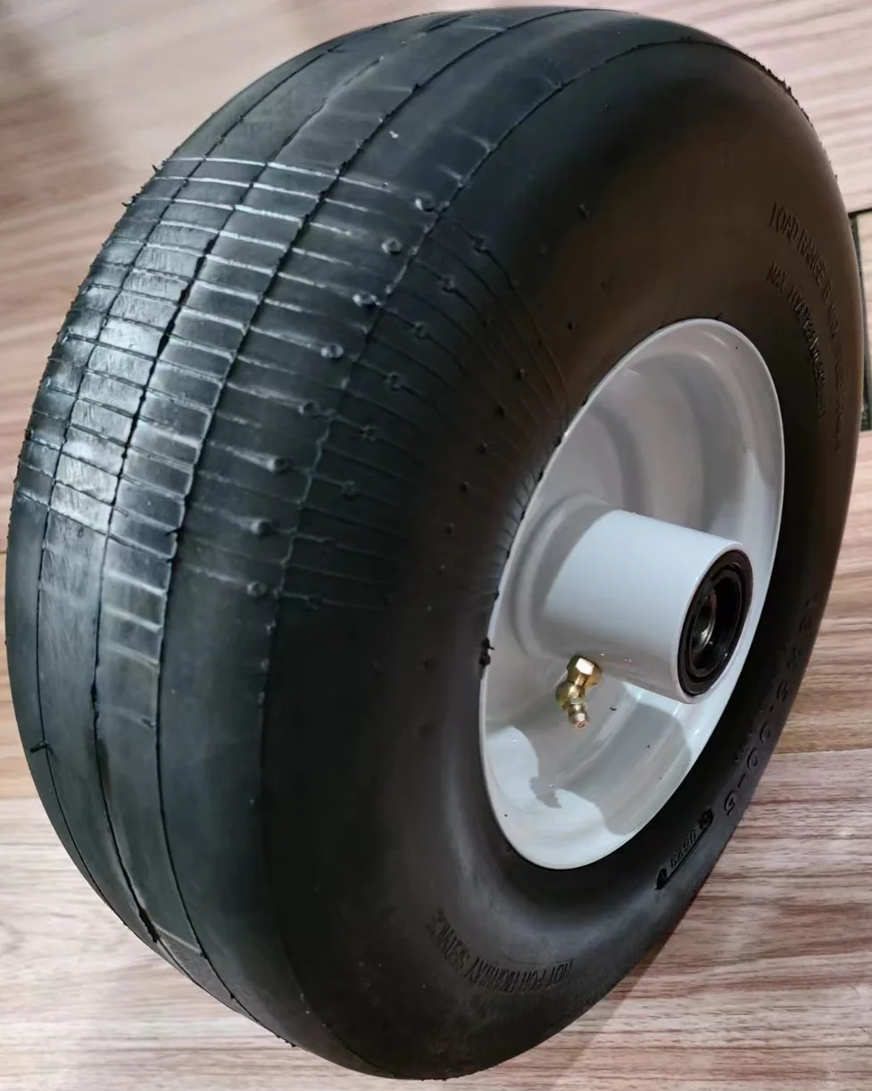 Smooth Flat Free Tire 13x5.00-6 for Lawn Mower Rubber and Steel Wheels ...