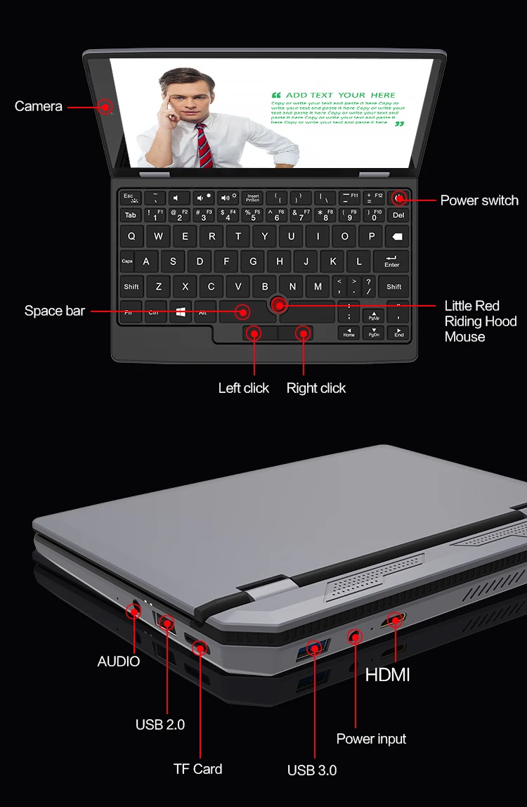 Hot Selling 7 Inch Touch Screen Mini Pocket Laptop 12gb Win 10 Cheap ...