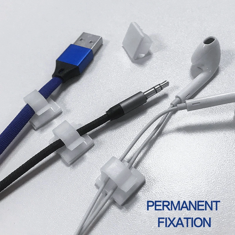 Mini Outdoor Cable Clips - Self-Adhesive & Transparent