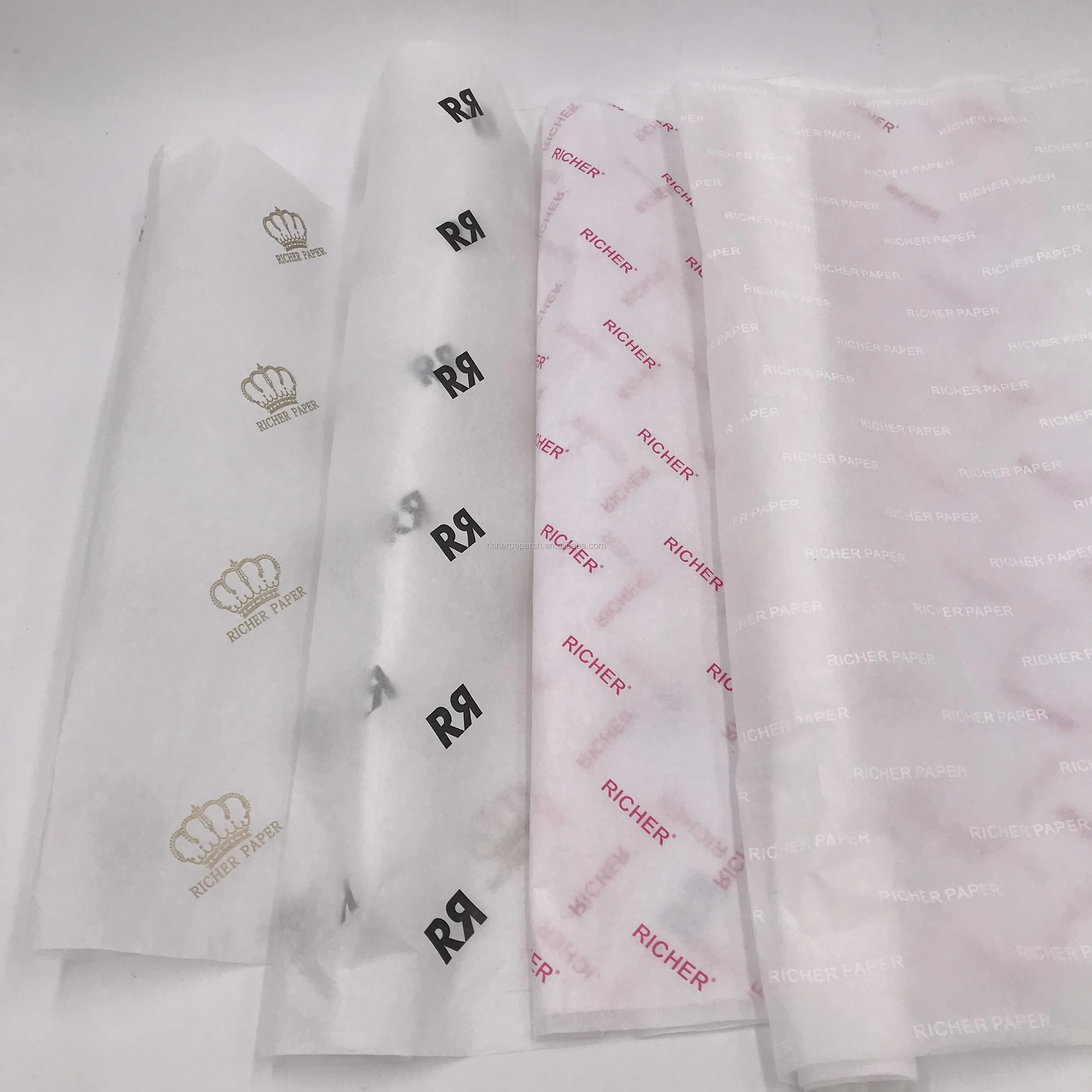 Custom Gloden Logo Black Packaging Paper for Product Wrapping