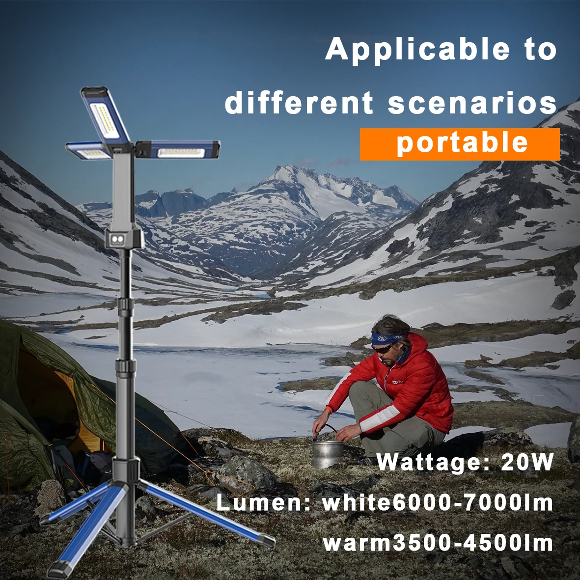 Portable Outdoor LED Camping Light - Rechargeable & Bright