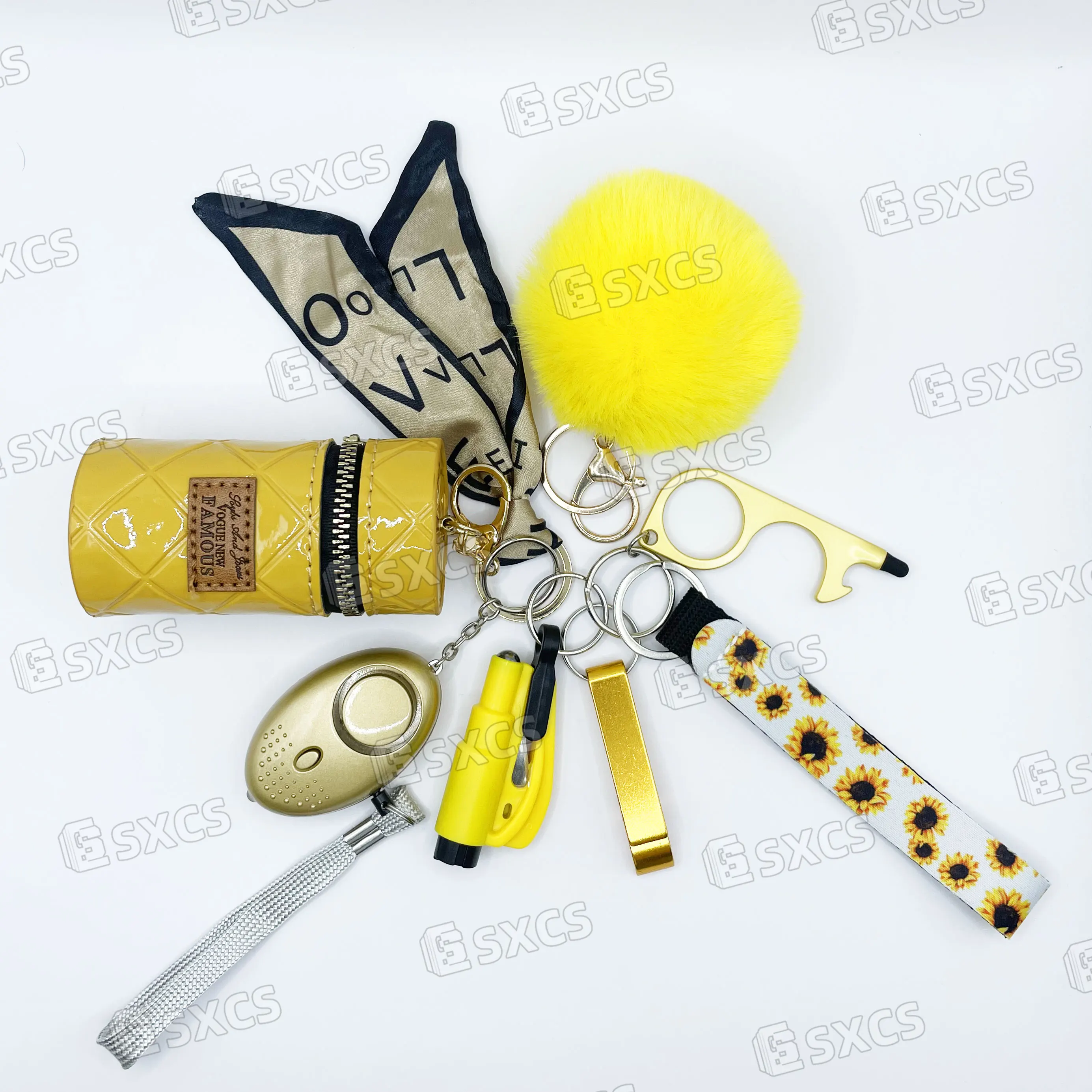 Wholesale Keychain Rubber Self Defense Key Chains For Women Plush ...