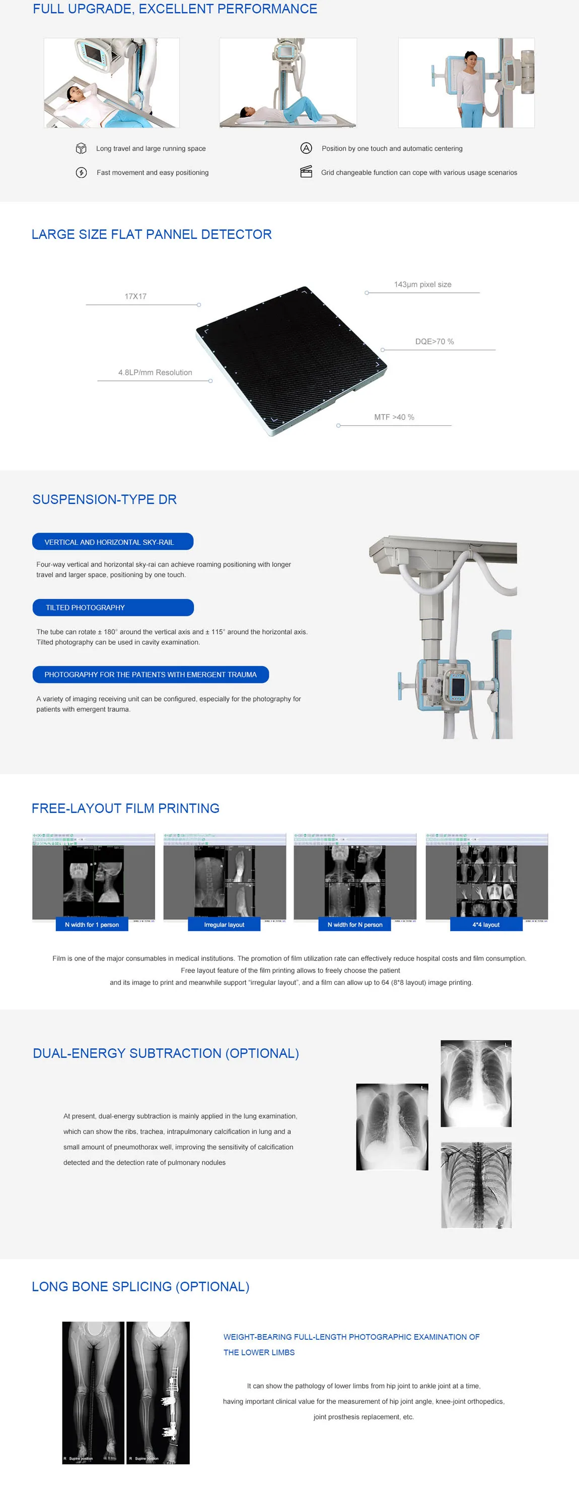 Orich Medical Ceiling Mounted Medical X Ray Machine With Special ...