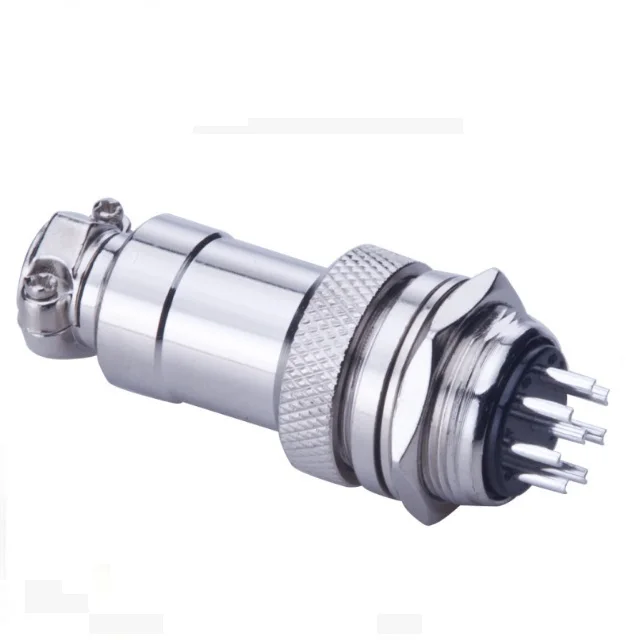 Gx19 6 Pin Metal Connector 3 Holes Round Flange Connector - Buy Gx19 6 ...
