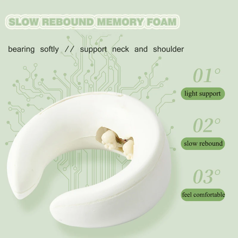 Portable Rechargeable U-shaped Massage Pillow Multi-function Car ...