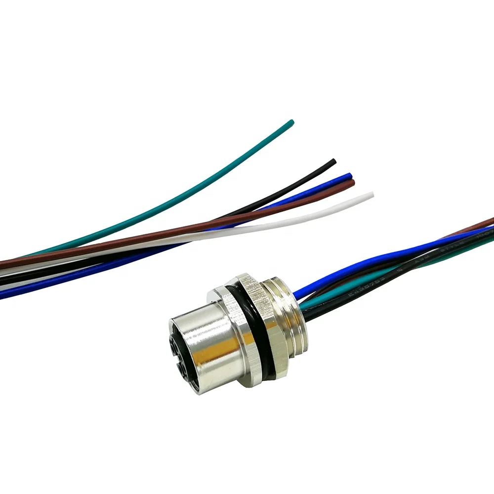 Custom 3 4 5 8 12 Pin A Code Socket Pre-wired Flying Leads Waterproof ...