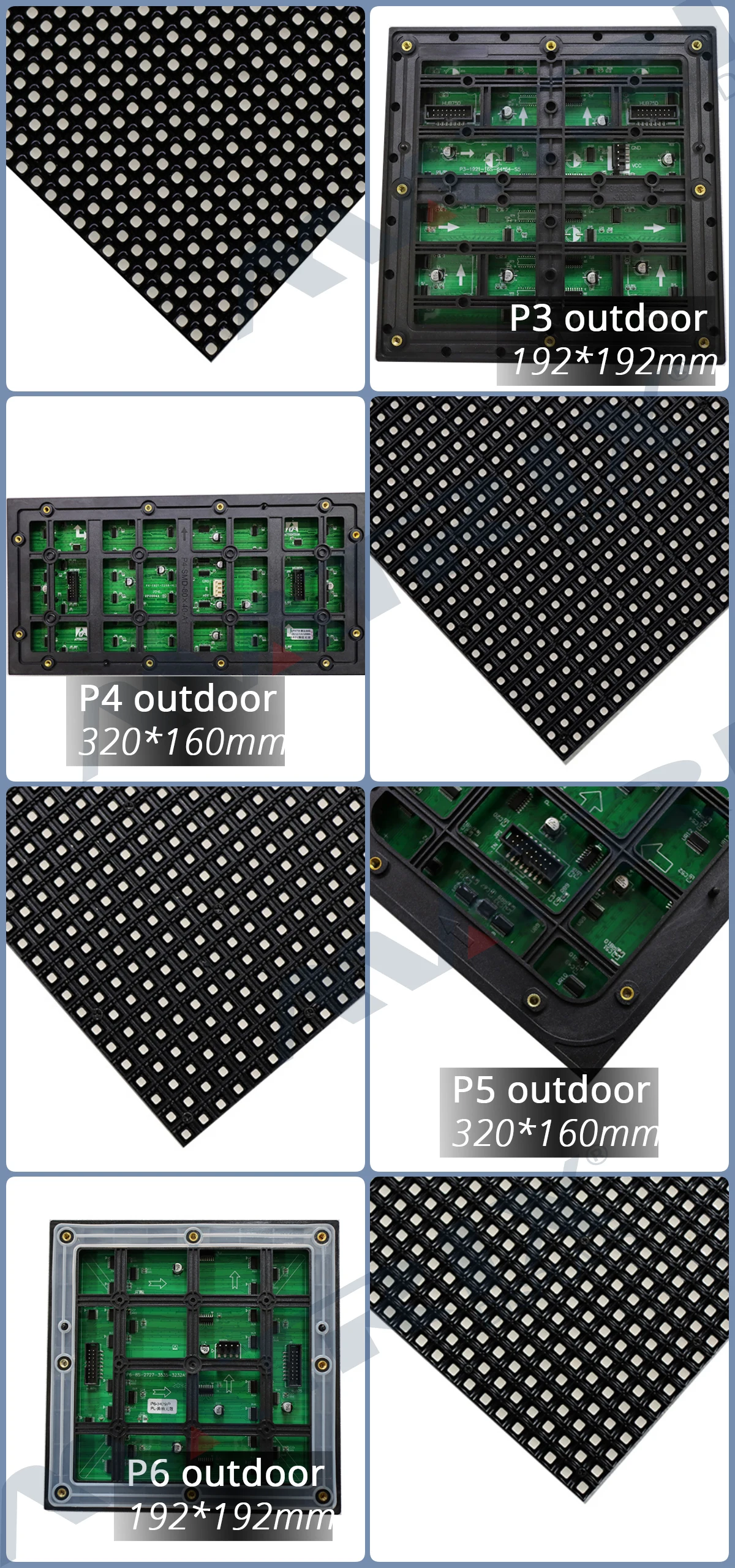 Indoor Outdoor LED Display Screen Modules - P1.25 to P10