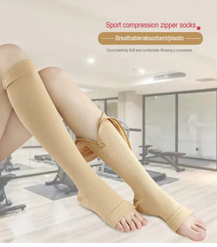 Zipper Varicose Vein Socks - Pressure Medical Sports Footwear