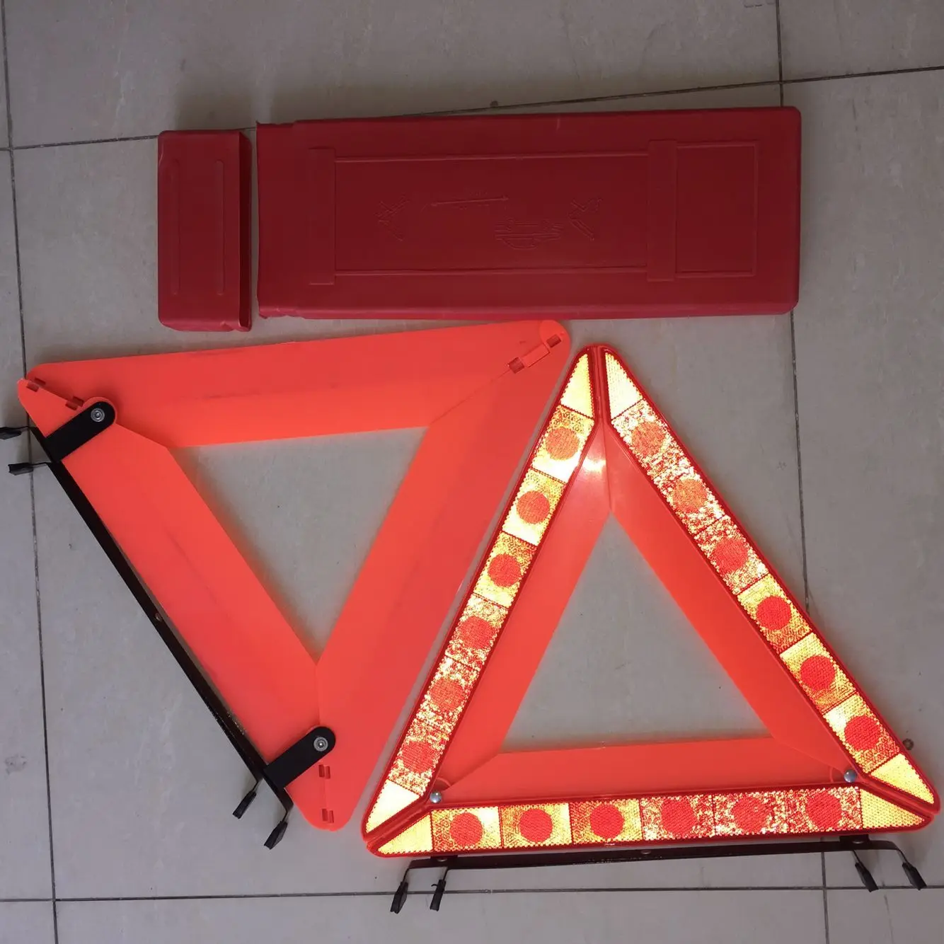 Safety Quality Production Triangle - Reflective Warning Sign