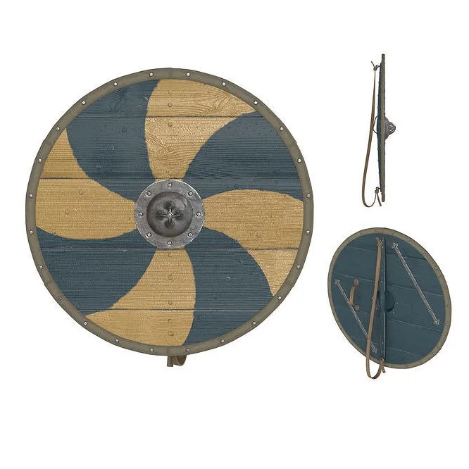 Ancient Medieval Armor Round Viking Shield Iron made Grey Color Combat ...