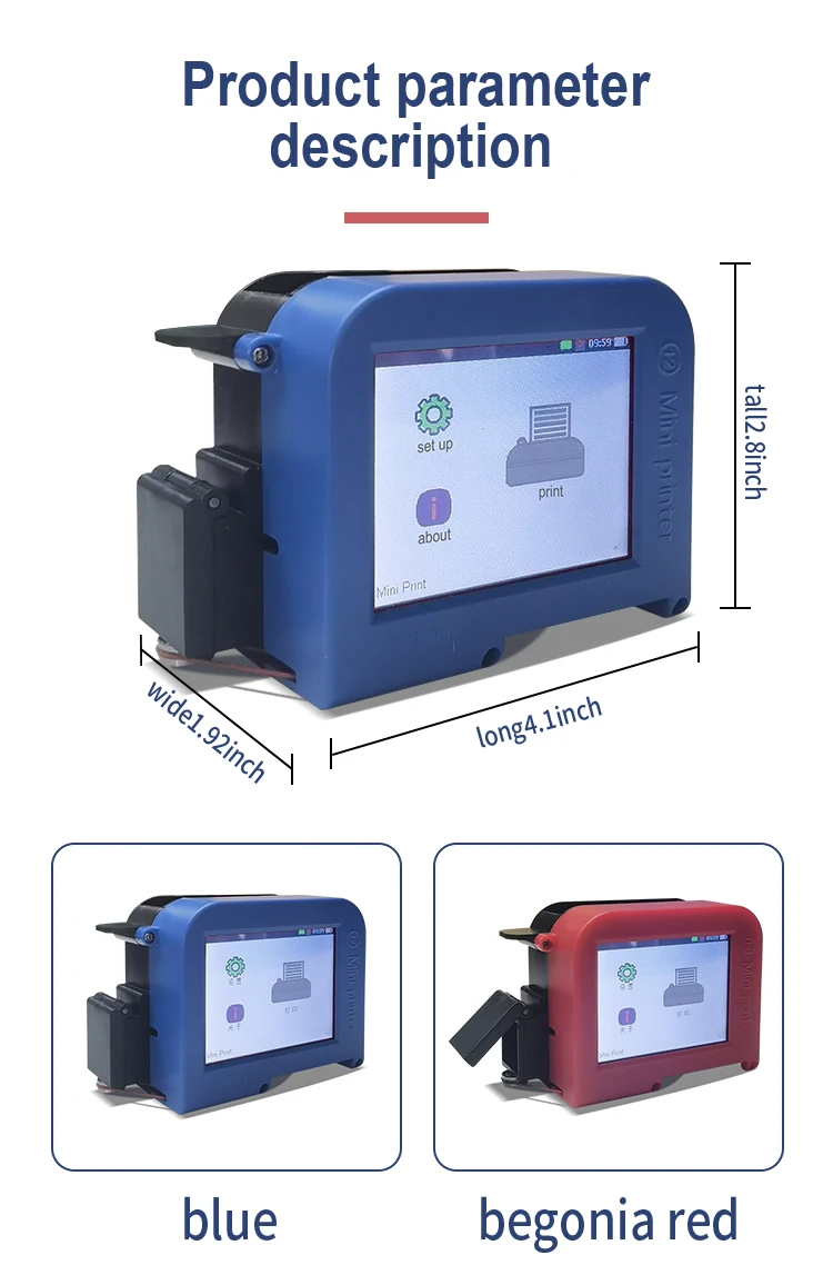 Mini Batch Code Portable Handheld Inkjet Printing Machine For Fast Dry Batch Coder Egg Date ...